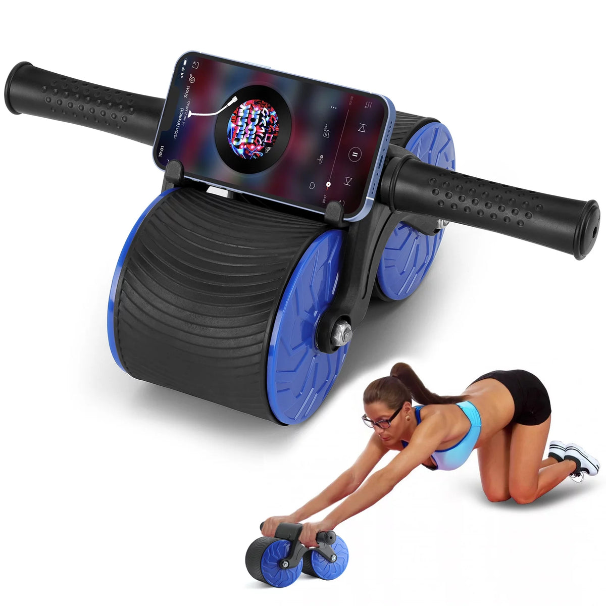 Automatic Rebound Abdominal Wheel – Dual Wheel Core Strength Trainer ...